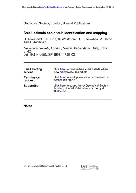 Pdf Small Seismic Scale Fault Identification And Mapping In Jones