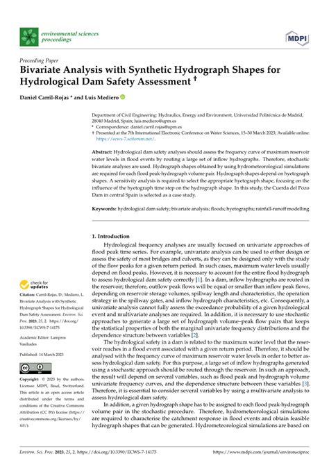 Pdf Bivariate Analysis With Synthetic Hydrograph Shapes For