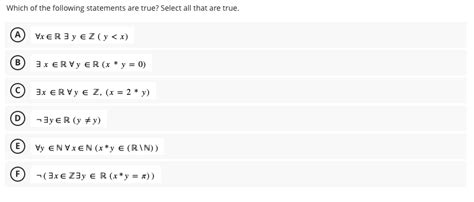 Solved Which Of The Following Statements Are True Select Chegg Com