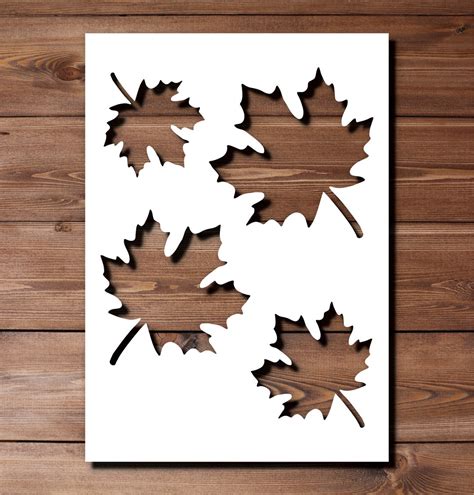 Canadian Maple Leaf Stencil A4 A3 Size 190 Micron Mylar Reusable Flexible Home Decor Craft