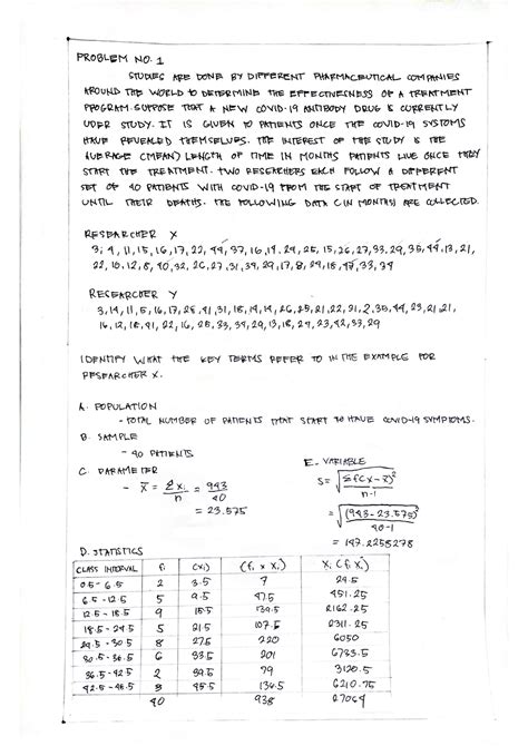 Engineering Data Analysis Problem Set 1 PangSU Studocu