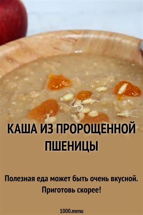 Каша из пророщенной пшеницы рецепт с фото - 1000.menu