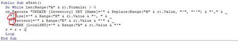 sql vba update statement not liking column name stack overflow