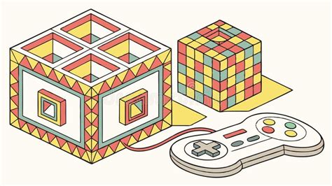 Gaming Console Controller Retro Games Video Game Icon Vector Design Generative Ai Stock