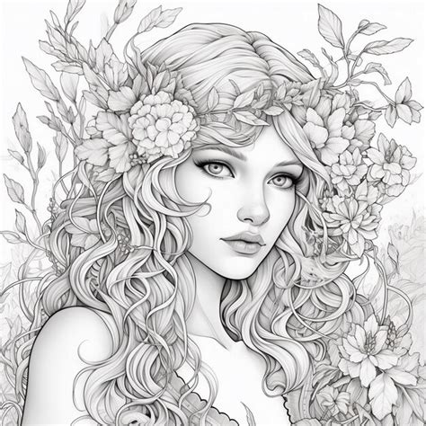 Page Images De Coloriage Adulte Femme T L Chargement Gratuit Sur Freepik