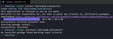 sublime text failed to uninstall · microsoft winget cli · discussion