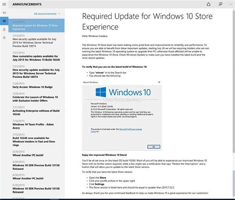 Required Update For Windows 10 Build 10240 Store Experience Windows 10 Forums