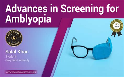 Advances In Screening For Amblyopia Vision Science Academy