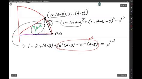 Precal Notes 20 Composite Argument Cos A B Youtube