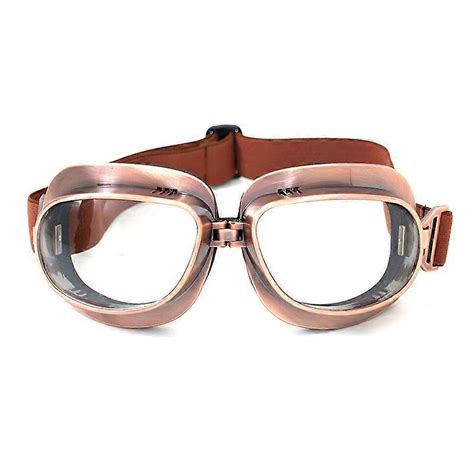 Vintage Aviator Pilot Style Motorcycle Goggles Cruiser Scooter Goggle
