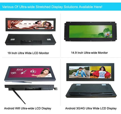 19 Inch Open Frame Dvi Vga Hd Input Ultra Wide Tft Monitor Stretched Bar Lcd Display Buy
