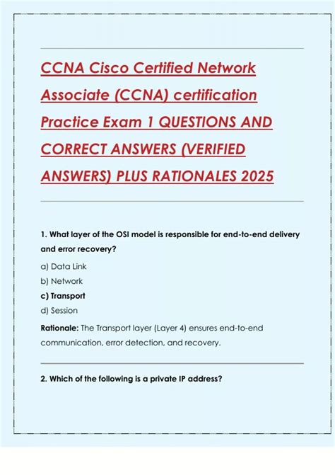 Ccna Cisco Certified Network Associate Ccna Certification Practice