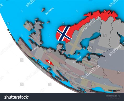 Efta Countries Embedded National Flags On Stock Illustration 1232885446