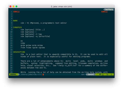 vim as a man page viewer jake zimmerman