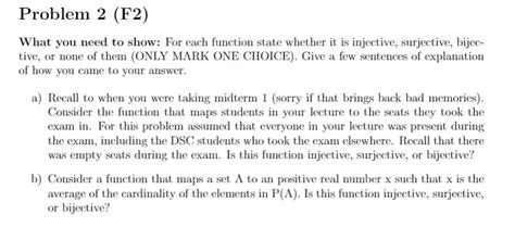 problem 2 f2 what you need to show for each