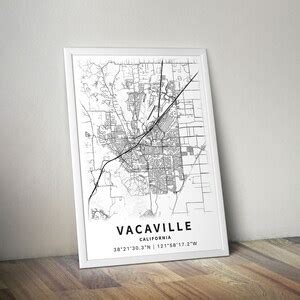 Printable Map Of Vacaville California Usa With Street Names Instant
