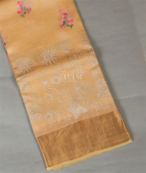 Buy Yellow Silk Kota Embroidery Saree T494487