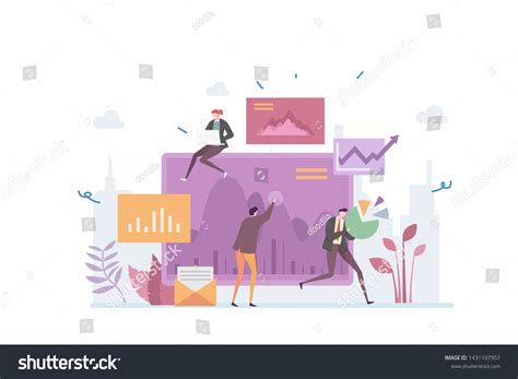 Business Analytics Chart Vector Illustration Concept Stock Vector Royalty Free