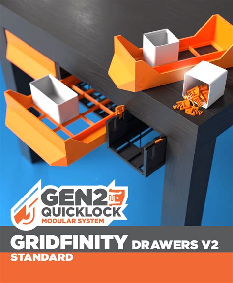 Gen2 Gridfinity Drawers V2 Standard 3d Model By Jerrari On Thangs