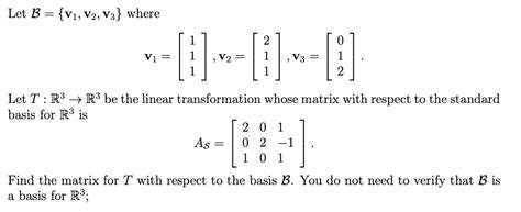 Solved Let B V1 V2 V3 Where 1 2 Vi V2 2 0 1 2 Chegg Com