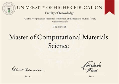 Master Of Computational Materials Science M C M S