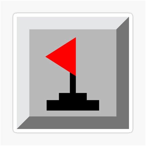 Minesweeper Red Flag Sticker For Sale By Flowdesigns Redbubble