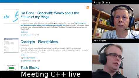 Meeting C Live Multithreading With Rainer Grimm Youtube