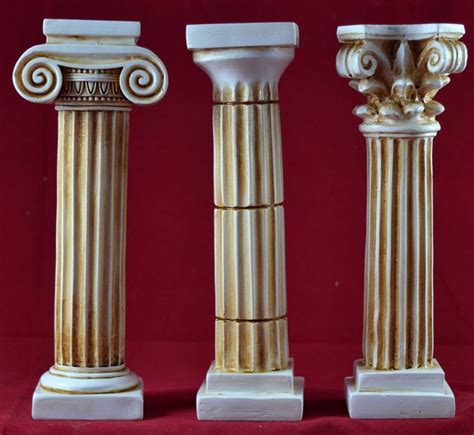 Ancient Greek Doric Corinthian Ionic Order Column Set Pedestal Temple 6