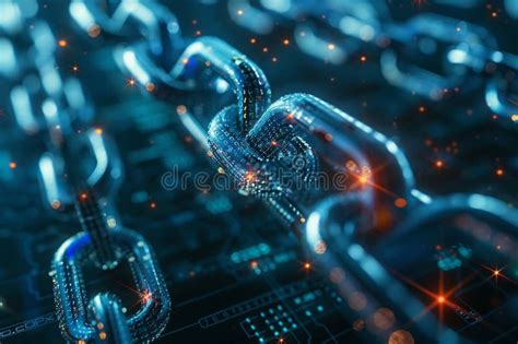 Digital Chain Cybersecurity Concept Stock Illustration Illustration Of Hardware Internet