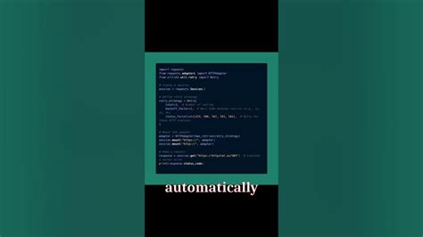 Python Trick Using Requests To Retry Failed Requests 🔄 Youtube