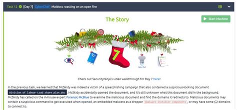 Amal Menzli On Linkedin Security Malwareanalysis Tryhackme Adventofcyber2022 Adventofcyber