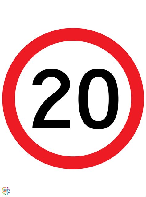 Speed Limit 20 Kph Signage K2k Signs Australia