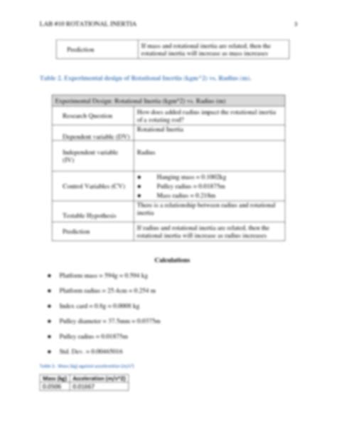 SOLUTION Lab 10 Rotational Lab Studypool