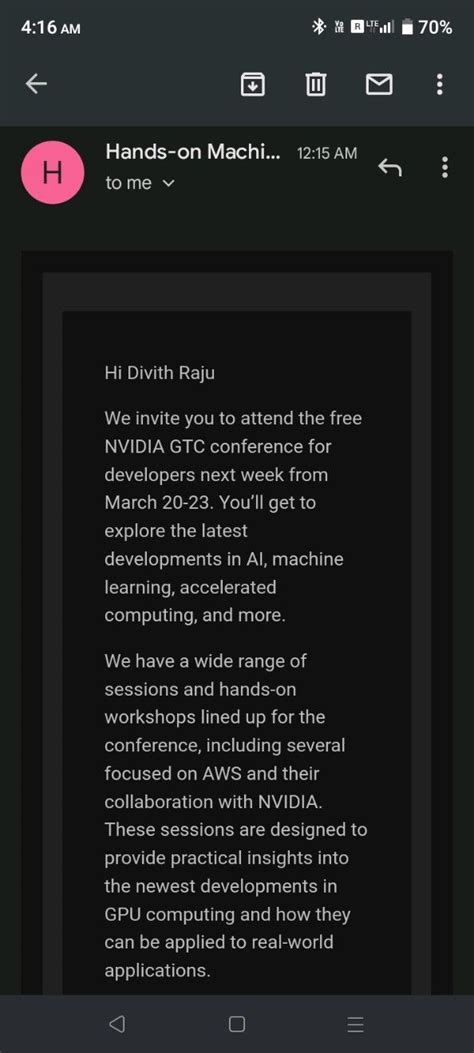 Divith Raju On Linkedin Nvidiaconference Aiinnovation Techenthusiast Learningjourney