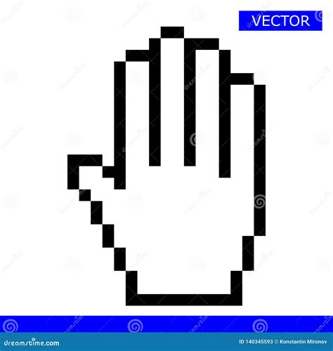 Palm Hand Cursor Icon White Vector Illustration Stock Vector Illustration Of Cursor Aiming