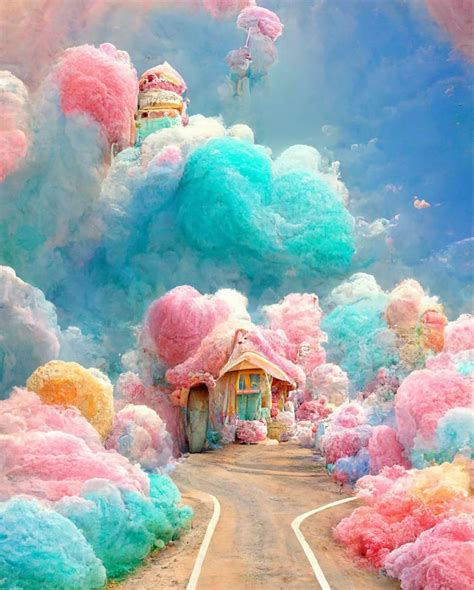 Cotton Candy Planet Fantasy Art Illustrations Candy Art Candy Images