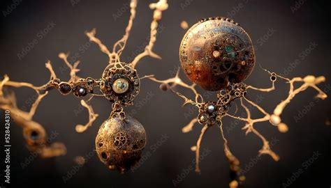 Illustrazione Stock Digital Neural Network Restoring Brain Functions Forming Human Nervous