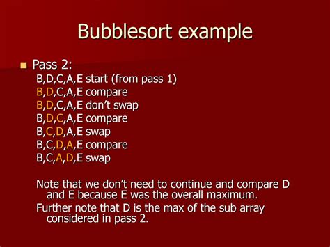 Sorting Array The Bubblesort Ppt Download