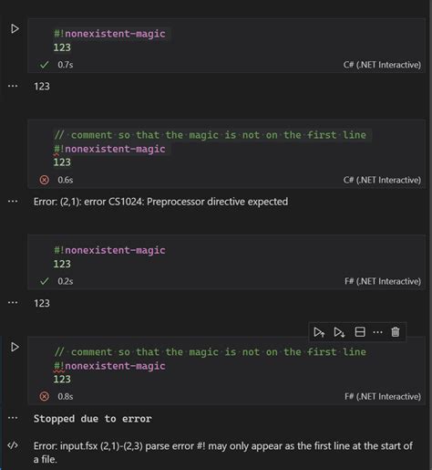 Inconsistent Behavior For Magics On The First Versus Subsequent Lines Of A Code Submission