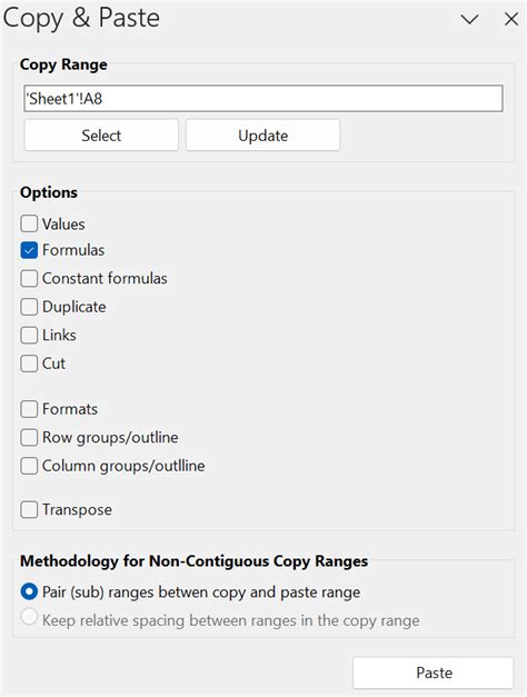 Selections Copy And Paste Accelerate Excel