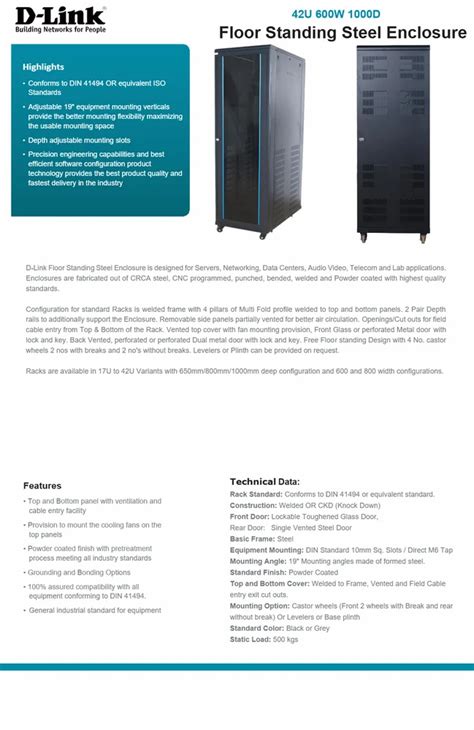 D Link Server Rack 42u At ₹ 39500piece Server Racks In Kolkata Id 2858555141848