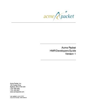 Fillable Online Acme Packet Fax Email Print PdfFiller
