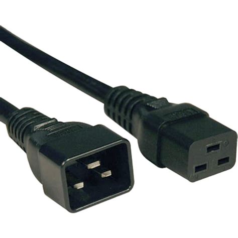 Кабель питания Hyperline PWC-IEC19-IEC20-1.0-BK IEC 320 C19 - IEC 320 ...