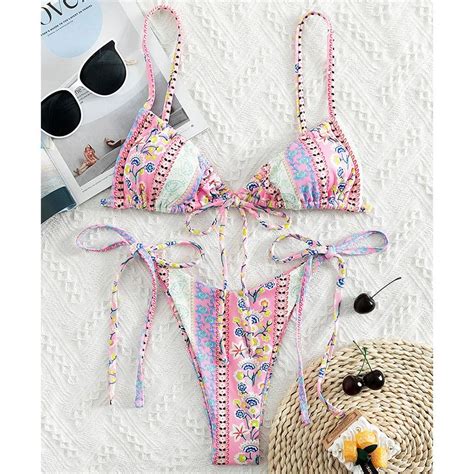 Floral Femme Print Bikini Multiple Colors Love That Boho