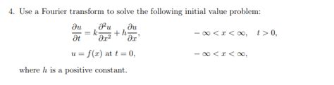 Solved Use A Fourier Transform To Solve The Following Chegg