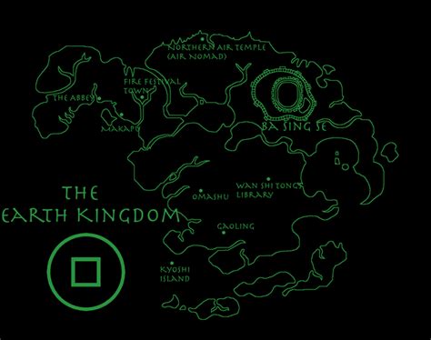 Map Of The Earth Kingdom During The Gaangs Travels By Me R