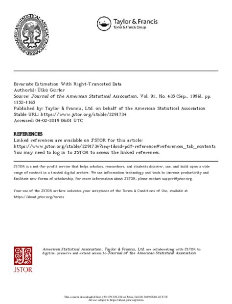 Pdf Bivariate Estimation With Right Truncated Data