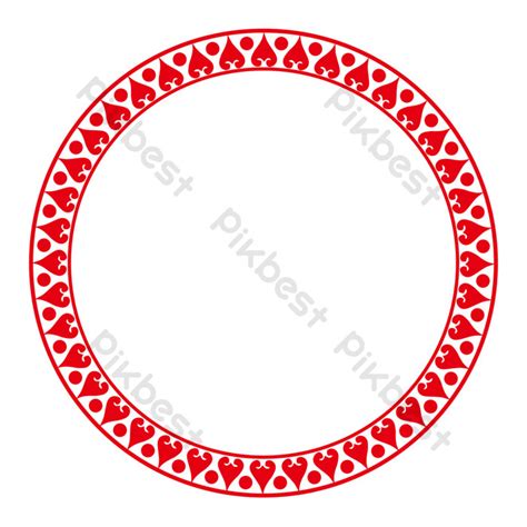 Red Pattern Border PNG Images AI Free Download Pikbest