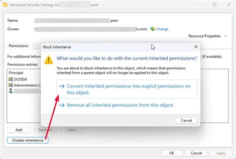 Powershell Ssh With Pem Key Error Bad Permissions Try Removing
