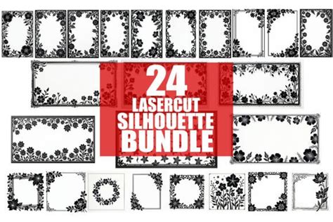 Intricate Laser Cut Floral Frames Graphic By Jesmindesigner · Creative Fabrica